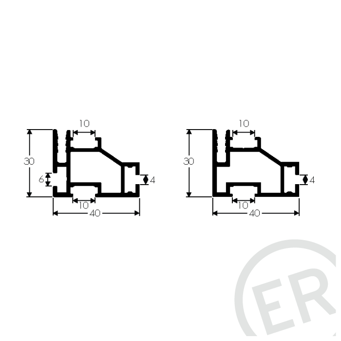 Tex-Frame 23 mm Profil einseitig